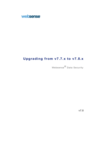 Data Security v7.8 Upgrade Guide | Manualzz