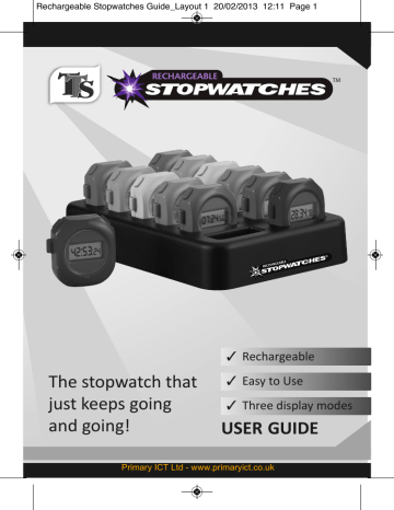 Rechargeable Stopwatch User Guide | Manualzz