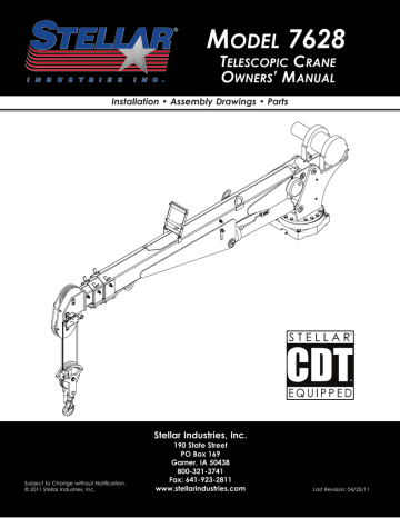 Stellar Telescopic crane 7628 Owner's Manual | Manualzz