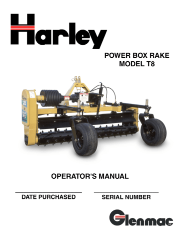 Harley T8 Power Box Rake Operator's Manual | Manualzz
