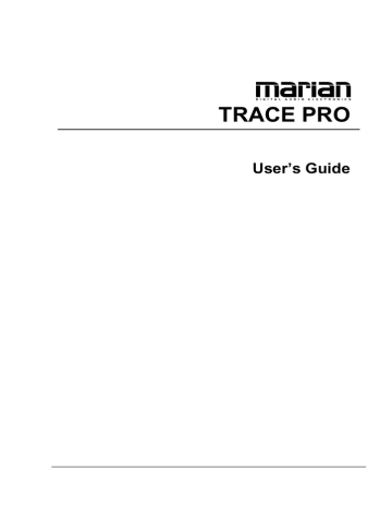 MARIAN TRACE PRO User’s Guide- | Manualzz