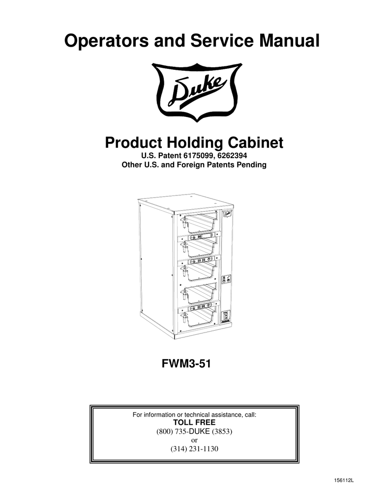 Duke Product Holding Cabinet Manual | Cabinets Matttroy
