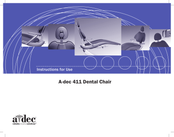A-dec 411 Dental Chair Instructions for Use | Manualzz