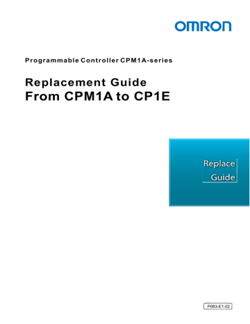 Omron Programmable Controller CPM1A, CP1E Replacement Guide | Manualzz