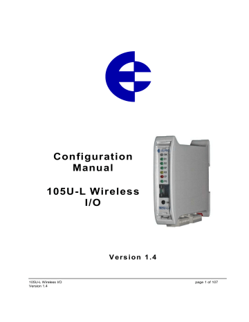 ELPRO 105U-L Transmitter & Receiver I/O Pair manual | Manualzz