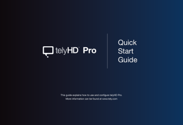 telyHD Pro Quick Start Guide | Manualzz