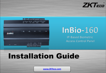InBio 160 Installation Guide | Manualzz