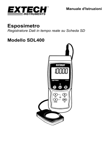 Extech Instruments SDL400 Light Meter/Datalogger Manuale utente | Manualzz