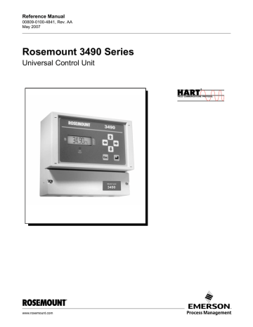 Rosemount 3490 Series Reference Manual | Manualzz
