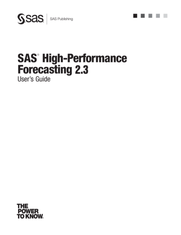 SAS High-Performance Forecasting 2.3 User's Guide | Manualzz