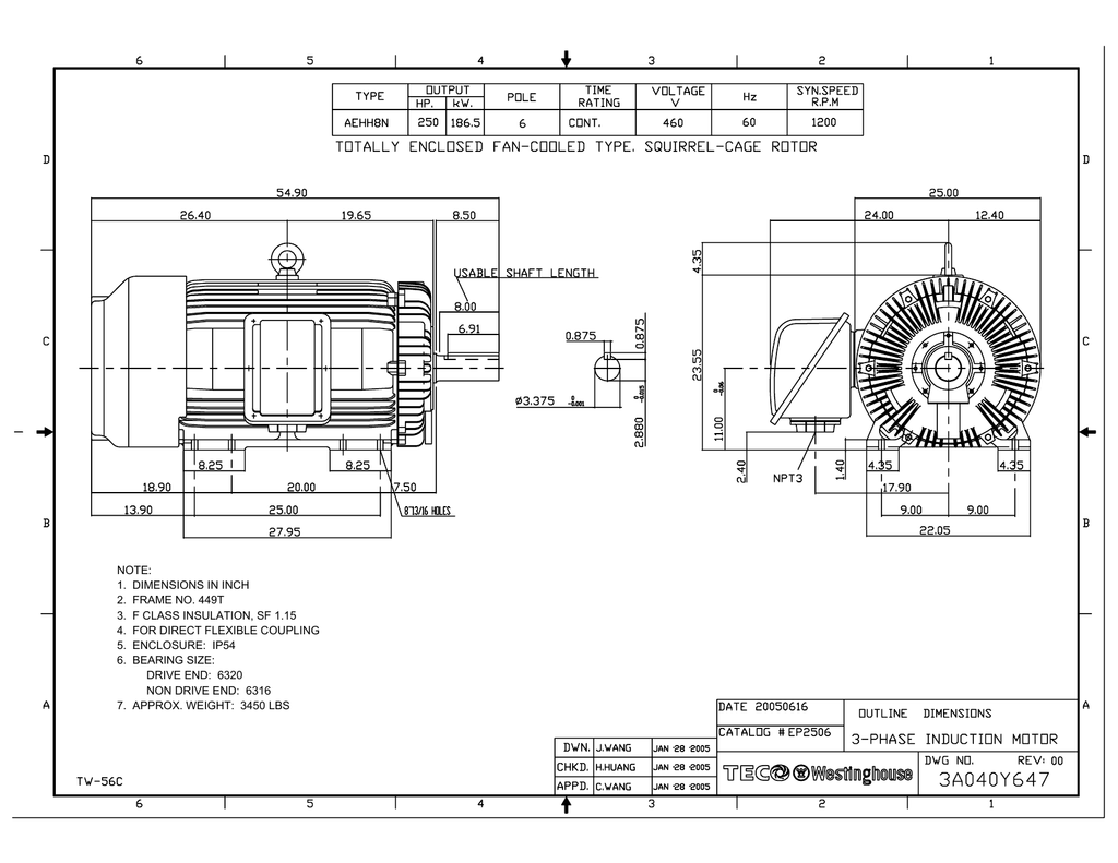 284t Frame Motor Dimensions Stores | www.oceanproperty.co.th