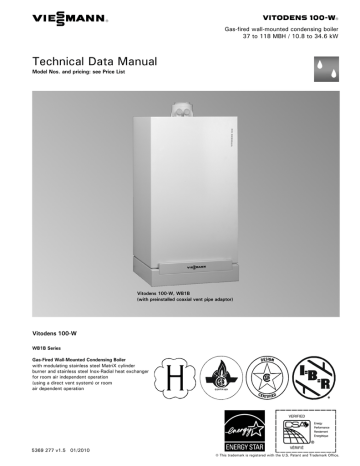 Viessmann Vitodens 100-W WB1B 10-26 Technical Data Manual | Manualzz