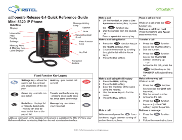 Mitel 5320 IP Phone Quick Reference Guide | Manualzz
