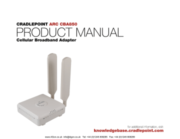 Cradlepoint ARC CBA850 manual | Manualzz
