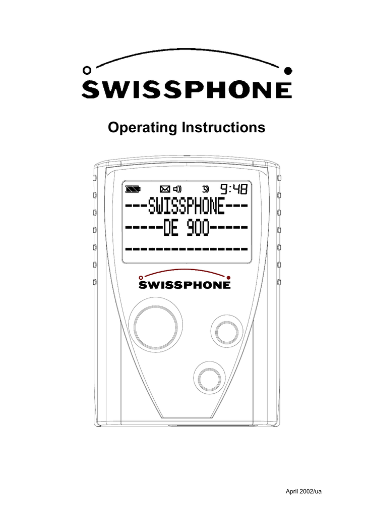 Swissphone DE900 pager | Manualzz