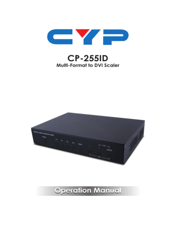 CYP CP-255ID Operation Manual | Manualzz