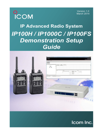 ICOM IP100H Demonstration Setup Manual | Manualzz