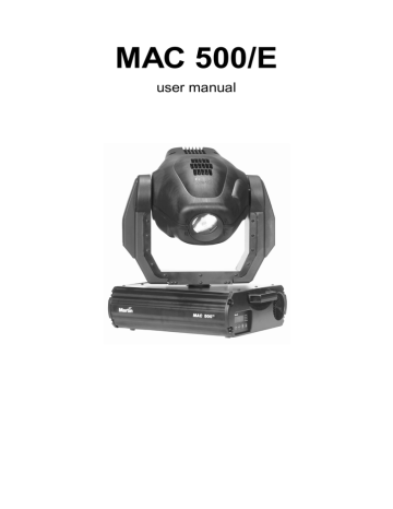 Martin MAC 500 E user manual | Manualzz