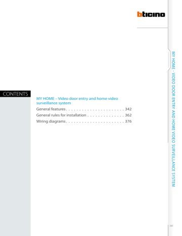 BTicino Video door entry and home video surveillance system Technical ...