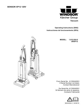 Windsor Sensor XP 12 Operating Instructions Manual | Manualzz