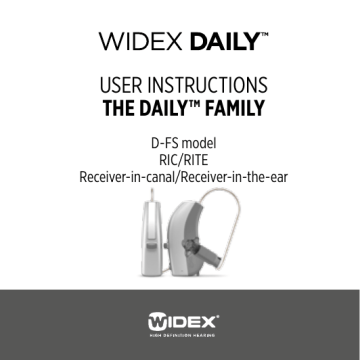 Widex DAILY D-PA User Instructions | Manualzz
