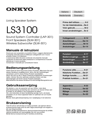 ONKYO LS3100 Bedienungsanleitung | Manualzz
