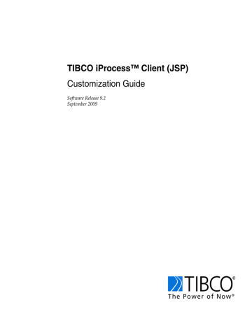 TIBCO iProcess Client JSP Customization Guide | Manualzz