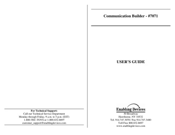 Communication Builder 7071 User's Guide | Manualzz
