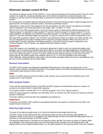 Electronic Damper Control III Plus EDC User Manual | Manualzz