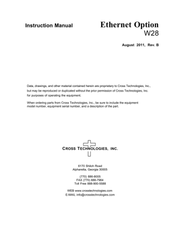 Ethernet Interface W28 Instruction Manual | Manualzz