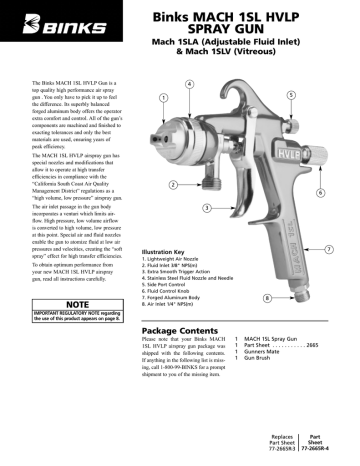 Binks MACH 1SL Operation And Maintenance | Manualzz