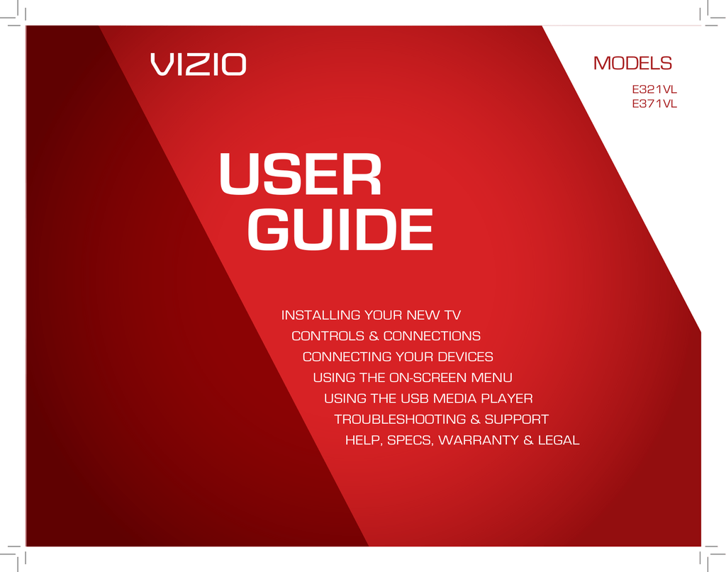 Vizio E321VL Flat Panel Television User manual | Manualzz