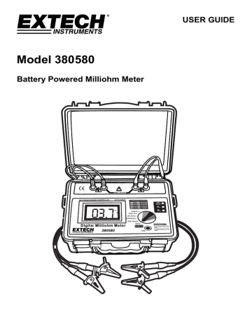 Extech Instruments 380580 Battery Powered Milliohm Meter User guide ...