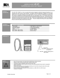 BEA BR3-X - User manual