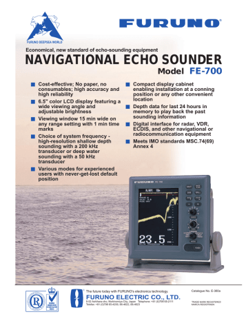 Furuno FE-700 Brochure & Specs | Manualzz