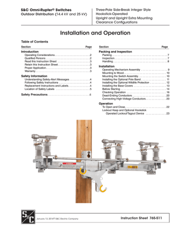 Omni-Rupter Switches Instruction Sheet | Manualzz