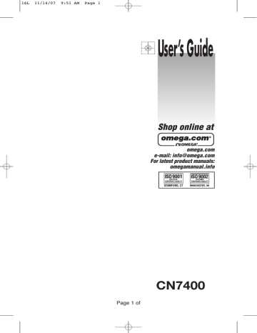CN7400 User’s Guide - OMEGA | Manualzz