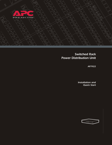 American Power Conversion AP7922 Power Supply User manual | Manualzz