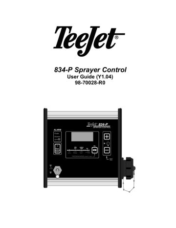 TeeJet 834 Sprayer Controls User Guide | Manualzz