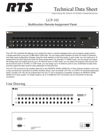 RTS Lcp-102 Data Sheet | Manualzz