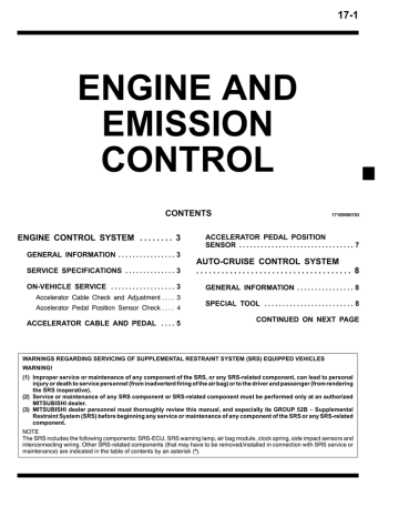 Mitsubishi Engine 4G6, 6A1, 4D6 Workshop Manual | Manualzz