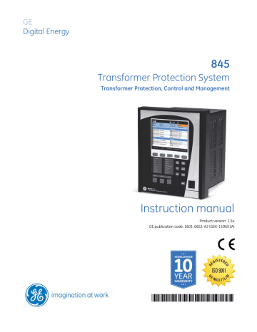 GE 845 Transformer Protection System Instruction Manual | Manualzz