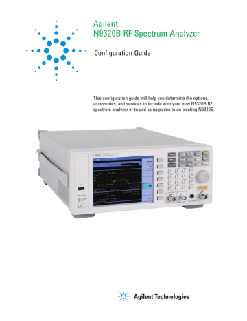 Agilent N9320B RF Spectrum Analyzer Configuration Guide | Manualzz