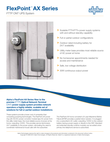 Alpha FlexPoint AX Series PON Datasheet | Manualzz