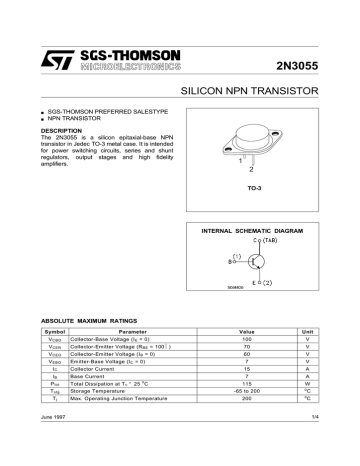 2n3055 transistor specifications - kinopm
