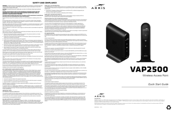 ARRIS VAP2500 Wireless Access Point Quick Start Guide | Manualzz