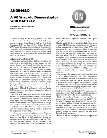 NCP1250 ac-dc adapter Application Note | Manualzz