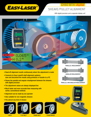 Sheave/Pulley Alignment D160 BTA digital User Manual | Manualzz
