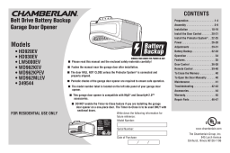 Chamberlain LW5000EV - User manual, Owner's manual, User Guide