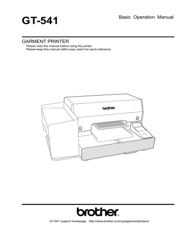 Brother GT 541 Basic Operation Manual | Manualzz